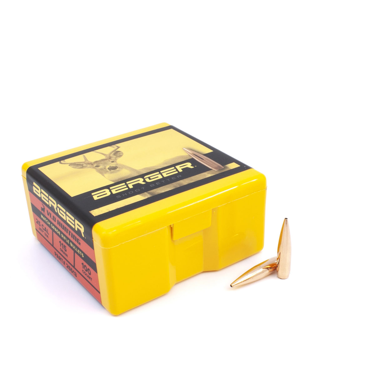 Berger Bullets | 25 Caliber 115 Grain Very Low Drag (VLD) Hunting