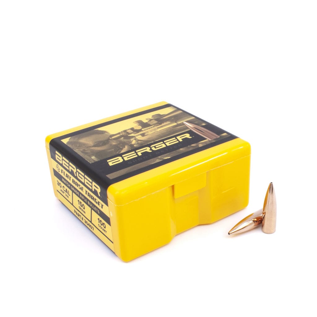 Berger Bullets | 30 Caliber 150 Grain Flat Base Target